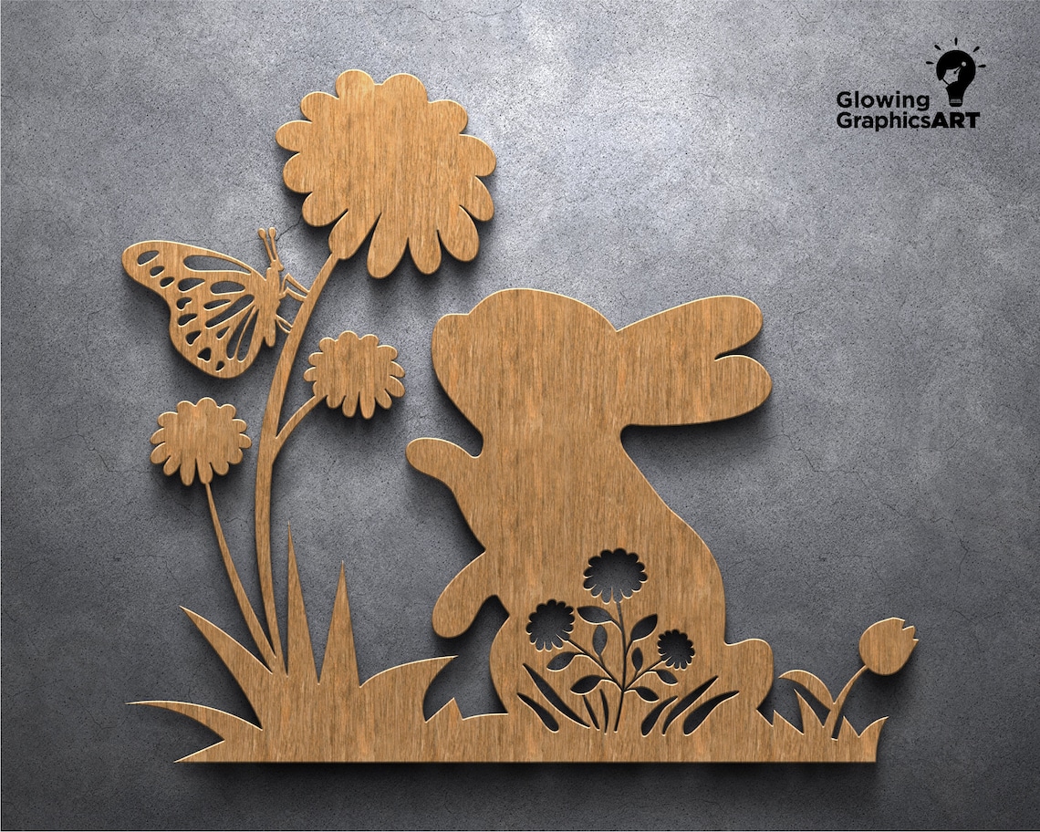 Easter Bunny Dxf , Svg , Png , Easter, Bunny Laser Cut , Rabbit ...