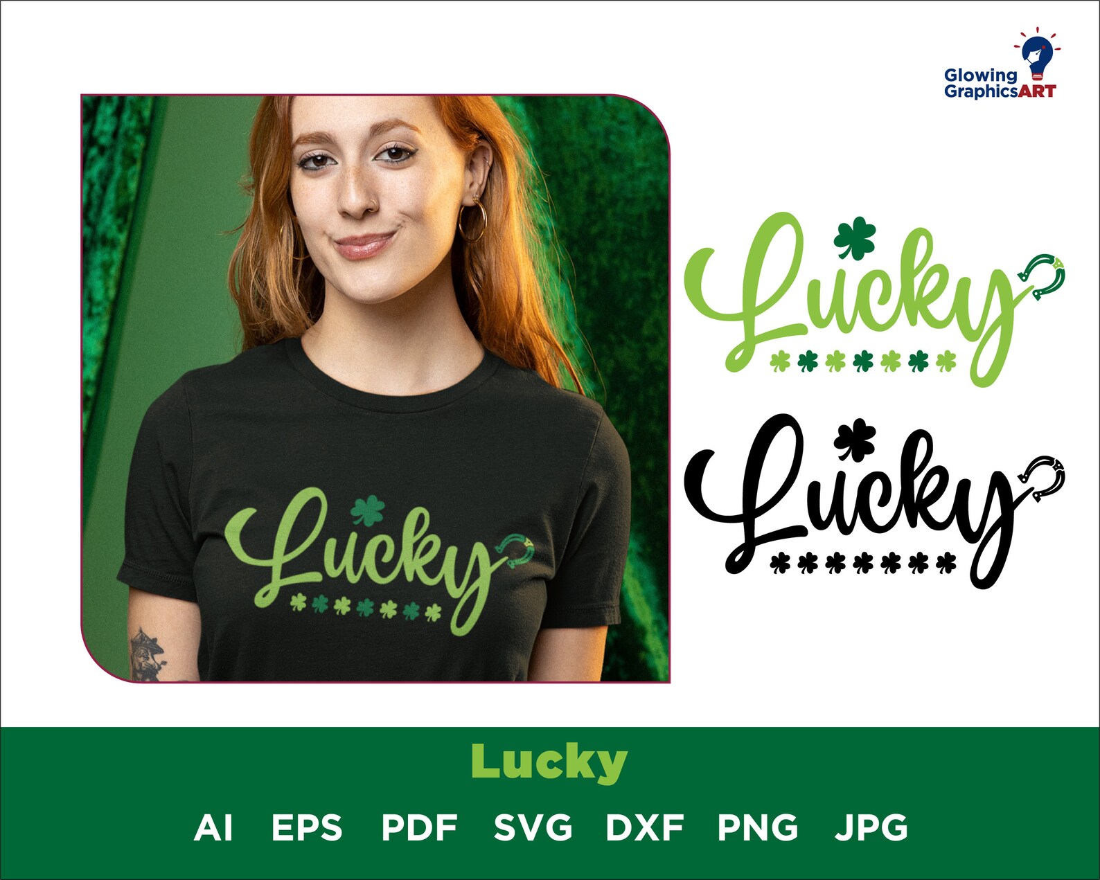 Lucky Svg, Lucky Shamrock SVG ,happy Go Lucky Svg, Lucky Png, Clover ...