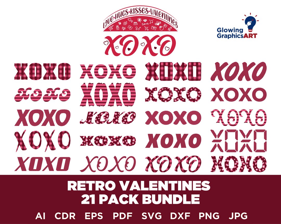 XOXO SVG, Valentines Day SVG, Lovevalentine Shirts Svg, Cute Valentines ...