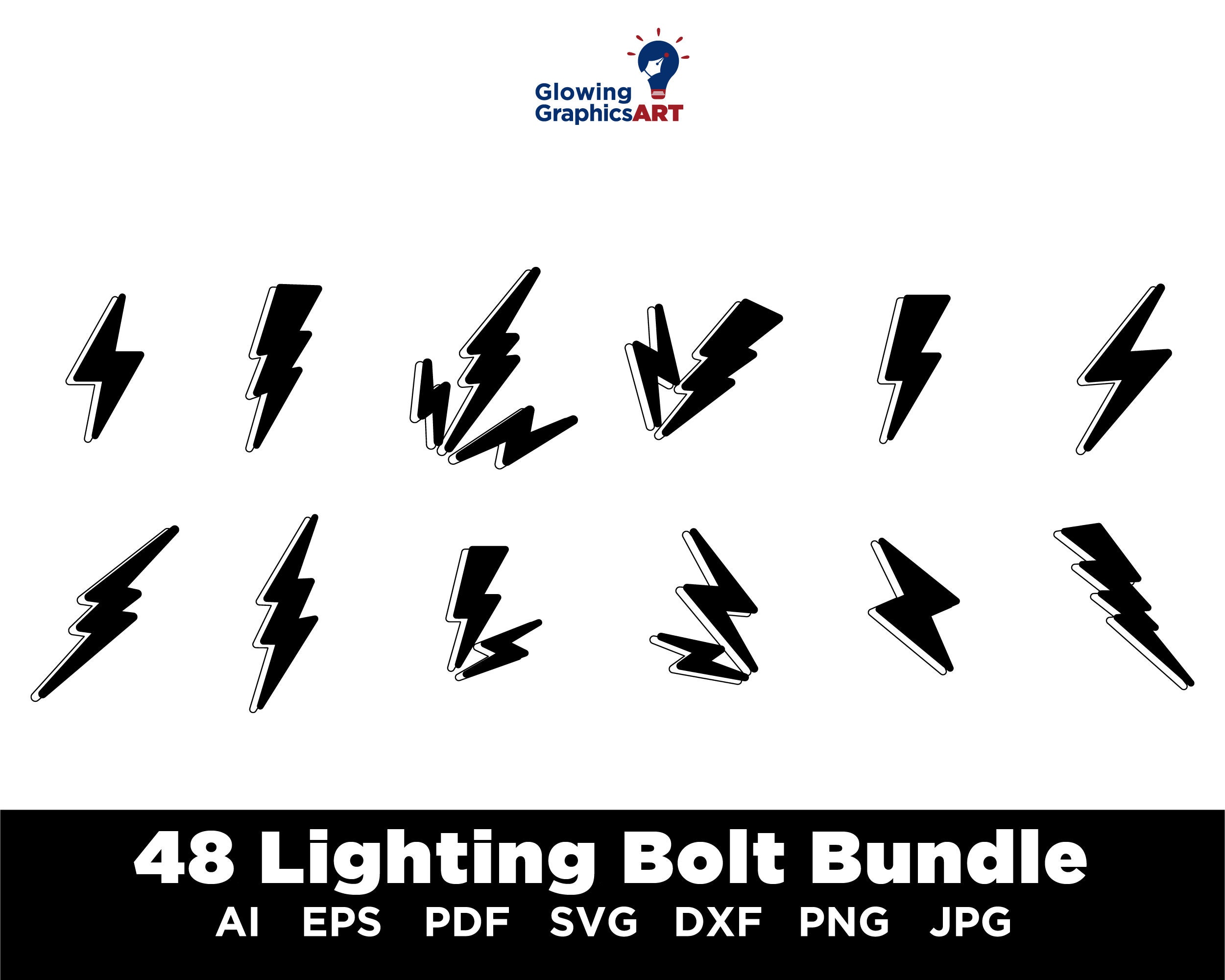 48 Lightning Bolt Svg Bundle, Lightning Svg, Lightning Strike Svg ...