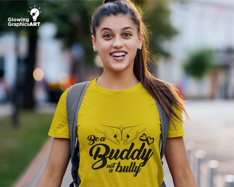 Be A Buddy Not A Bully Svg, Pink Shirt Day Svg, Friends Svg, Anti ...