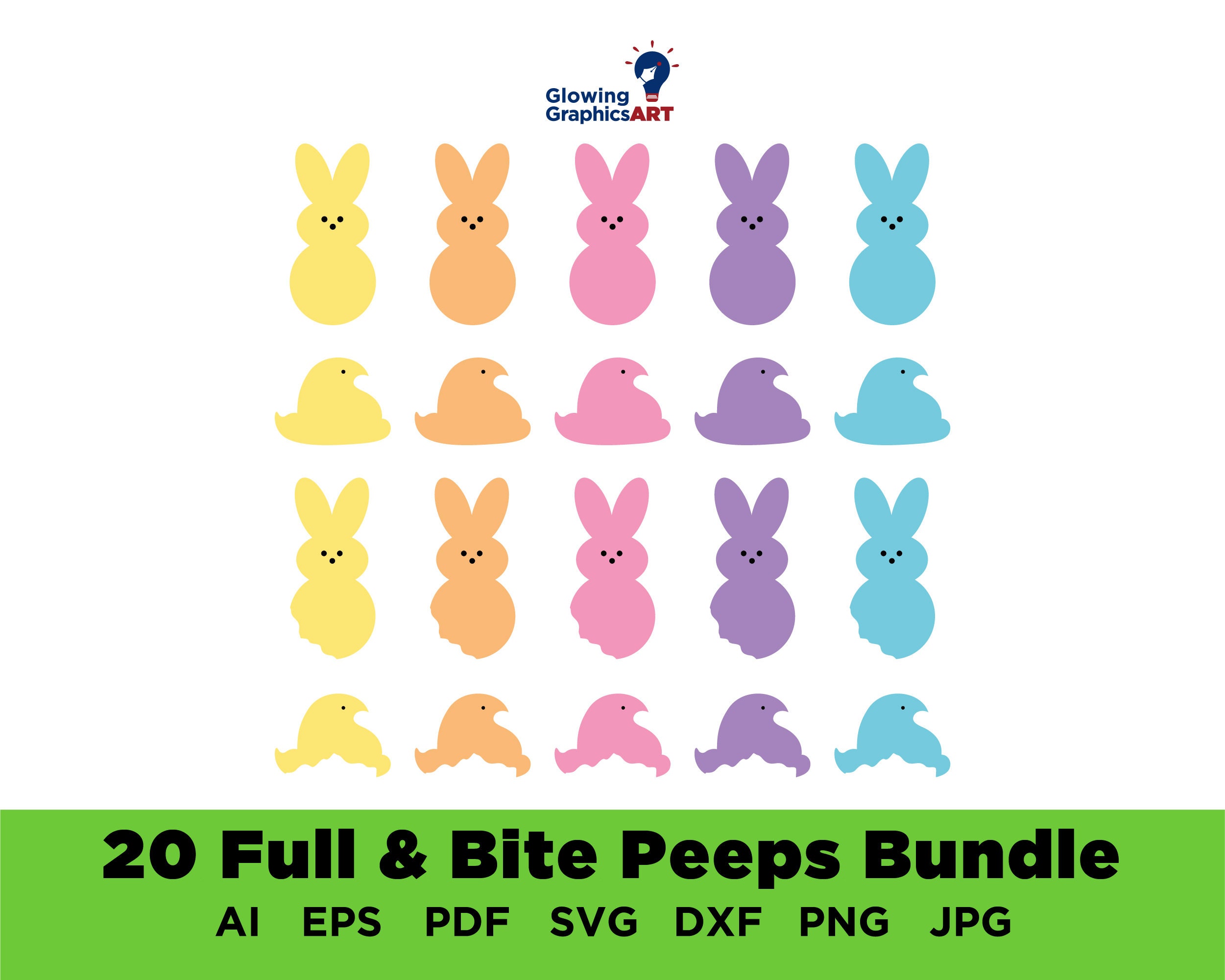 Easter Bunny Peeps Svg Png, Happy Easter SVG, Peeps Svg, Easter SVG ...