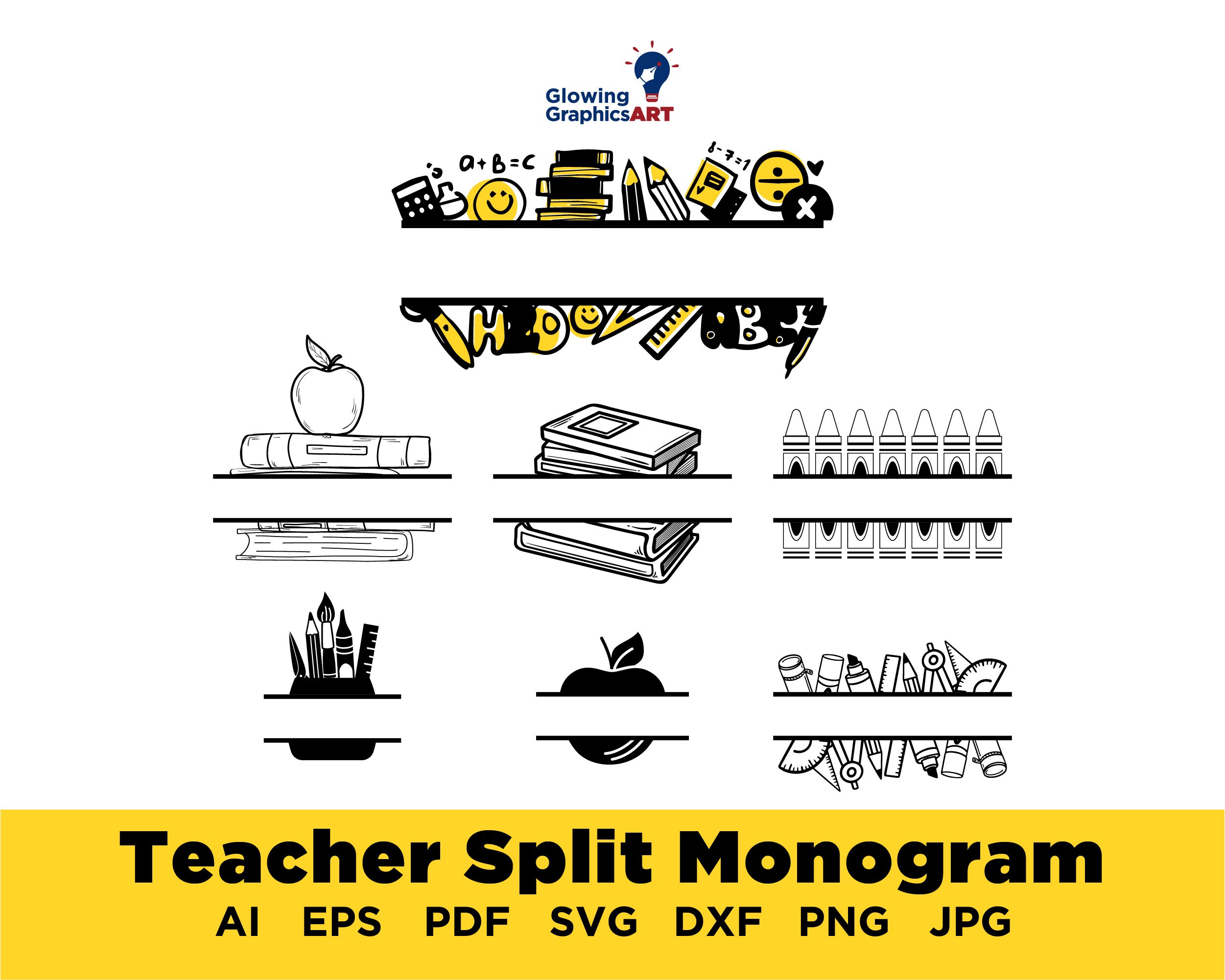 Teacher Monogram SVG Teacher Svg Teacher Shirt Svg Back to - Etsy