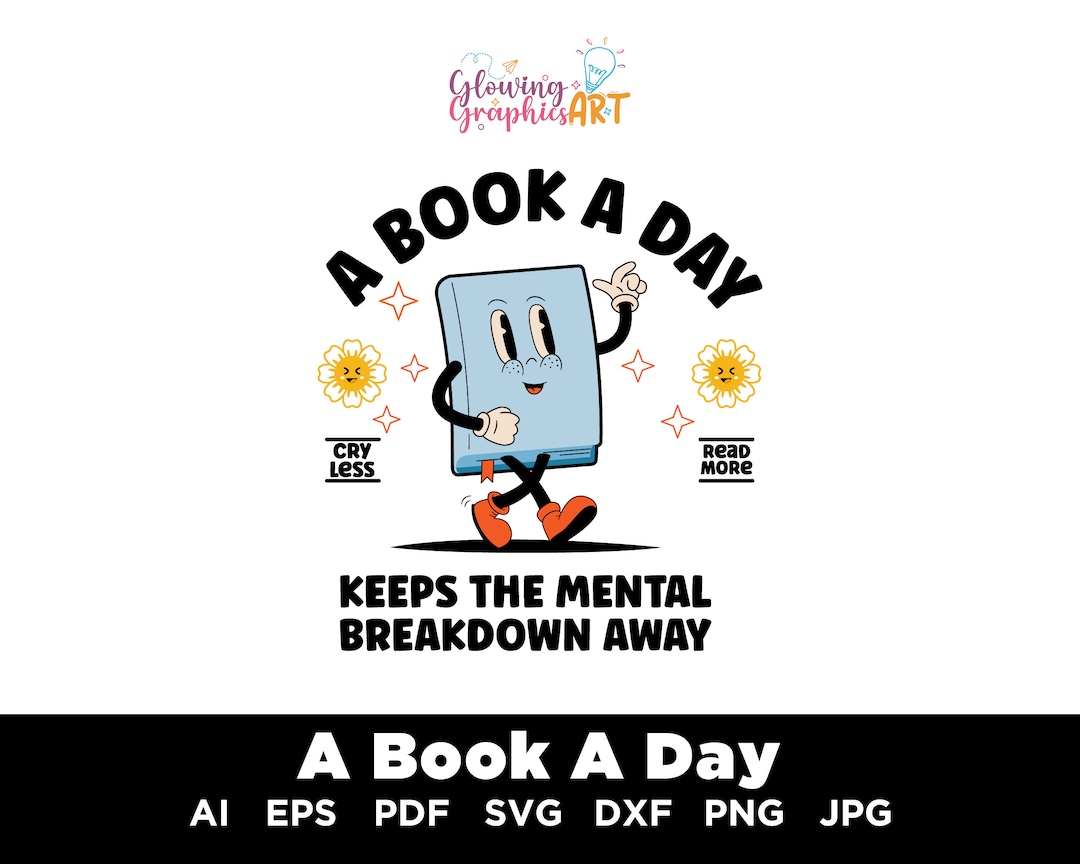 Book Sweatshirt, A Book A Day Keep the Mental Breakdown Away, Book Gift ...