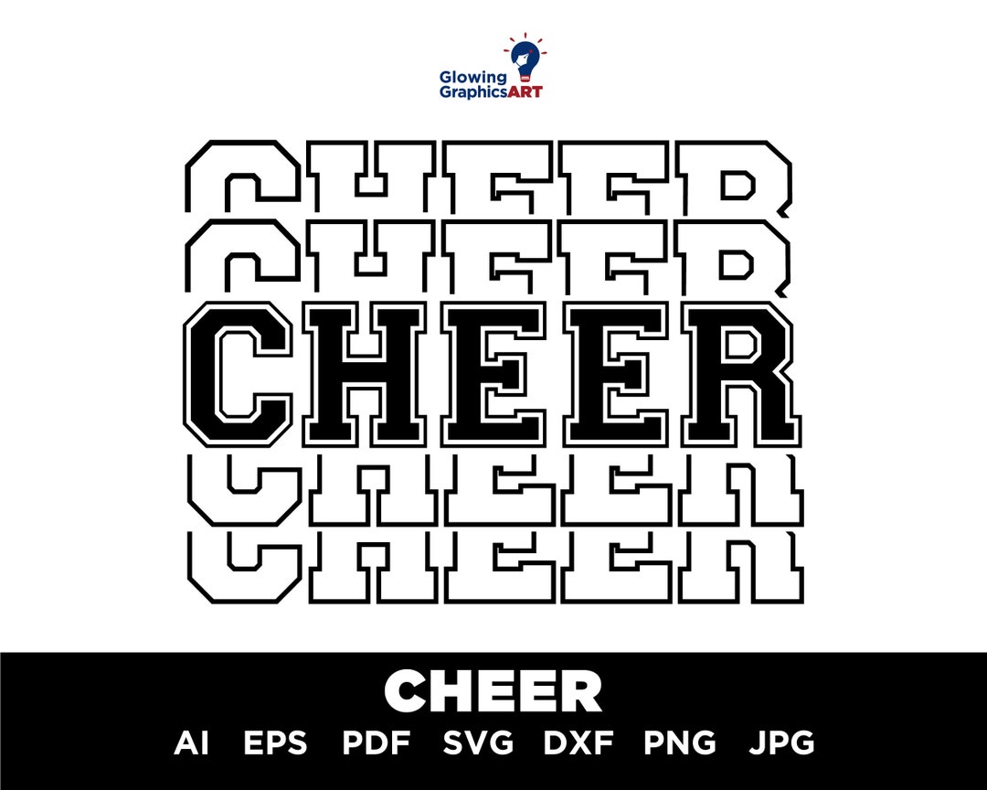 Cheer SVG, Cheerleading SVG, Cheer Team Svg, Stacked Cheer SVG ...