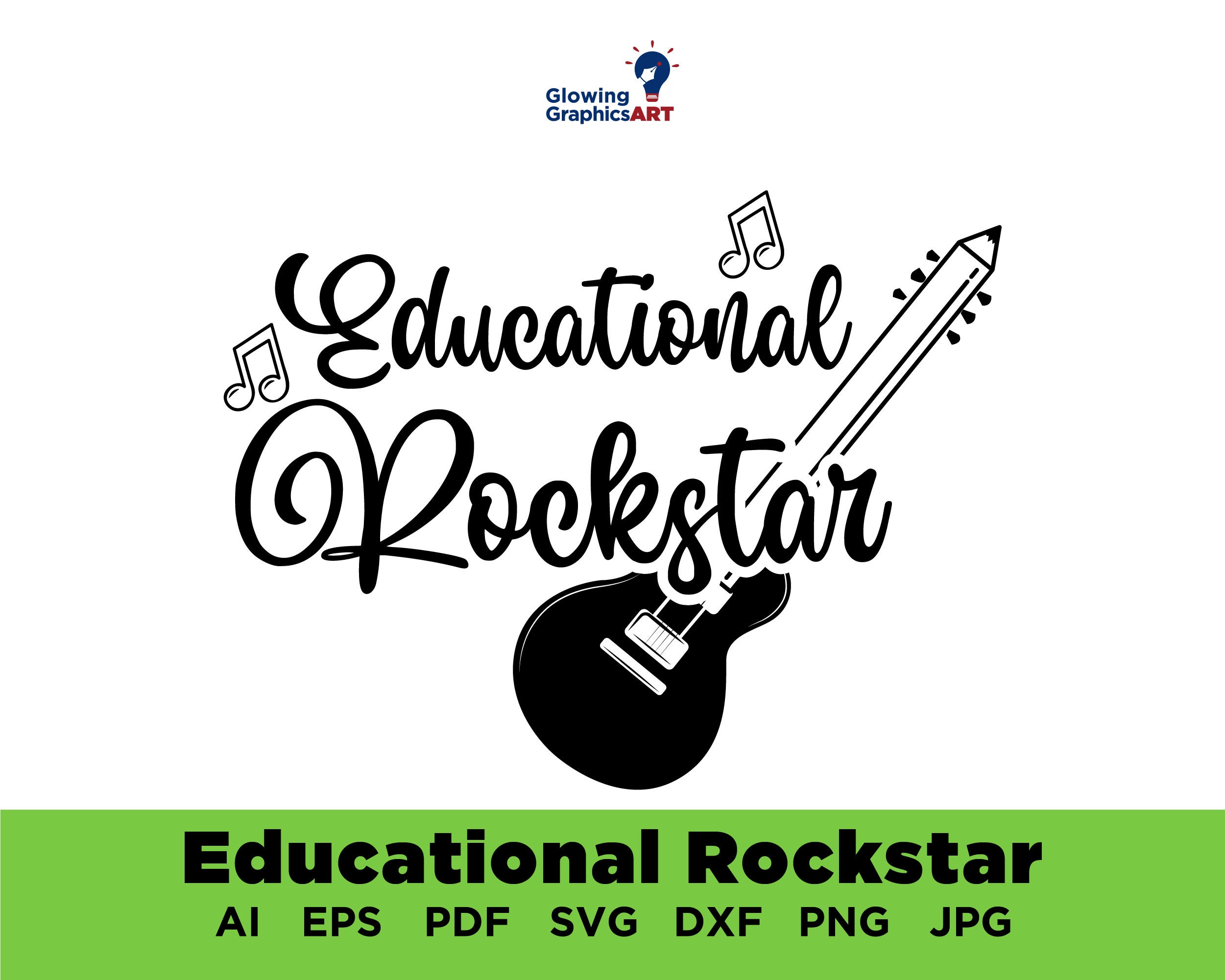 Teacher Svg, Educational Rockstar Svg, Cool Teacher Gift, Teacher Rocks ...