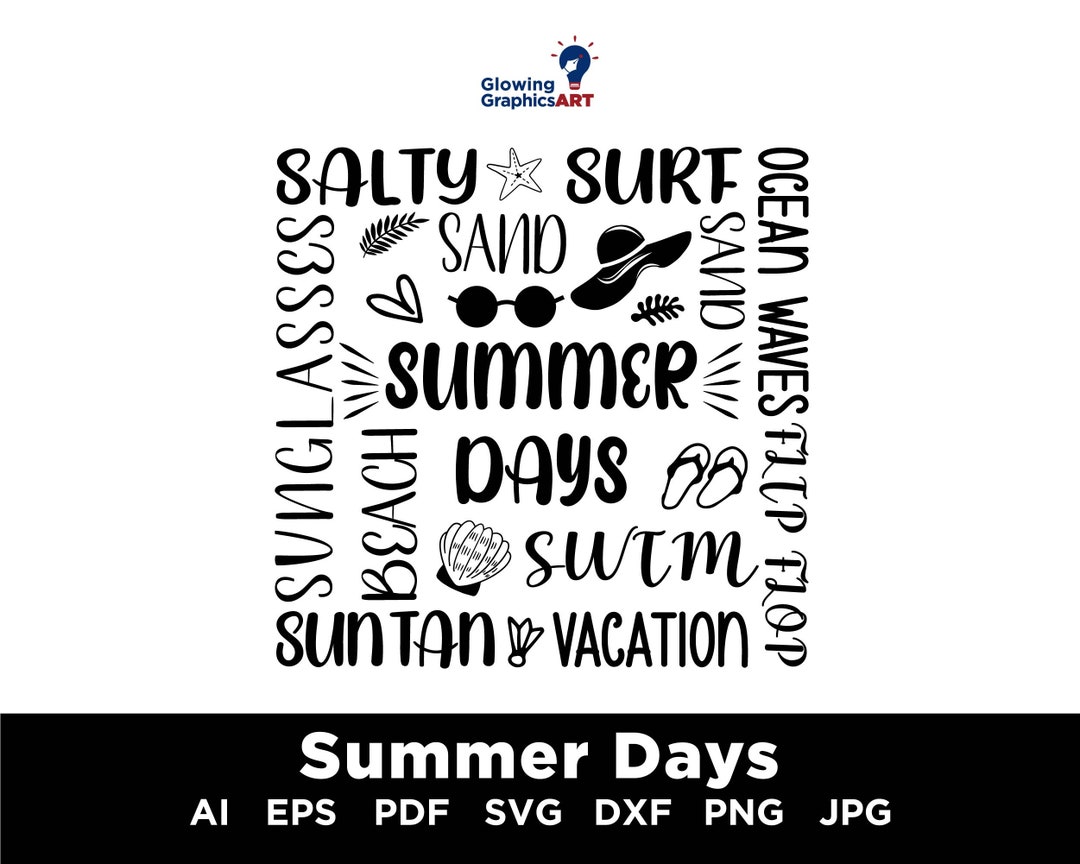 Summer Days SVG Design, Summer Beach Svg Png, Beach Vibes Svg, Summer ...