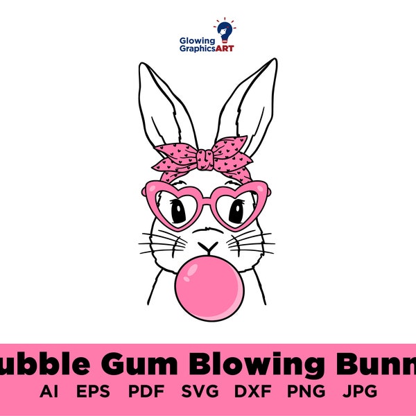 Bunny With Bubble Gum Png - Etsy