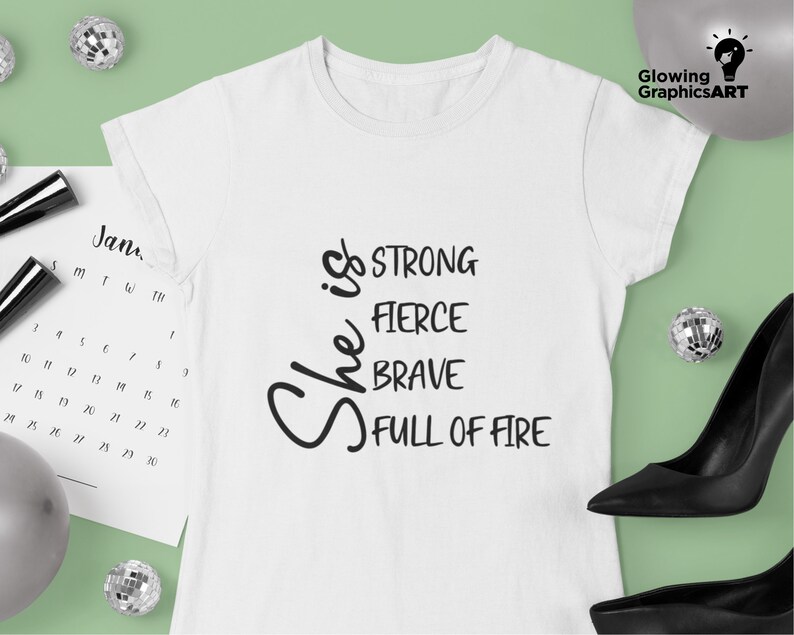 She Is, She is Strong SVG, Fierce SVG, Brave Svg, Full of Fire Svg ...