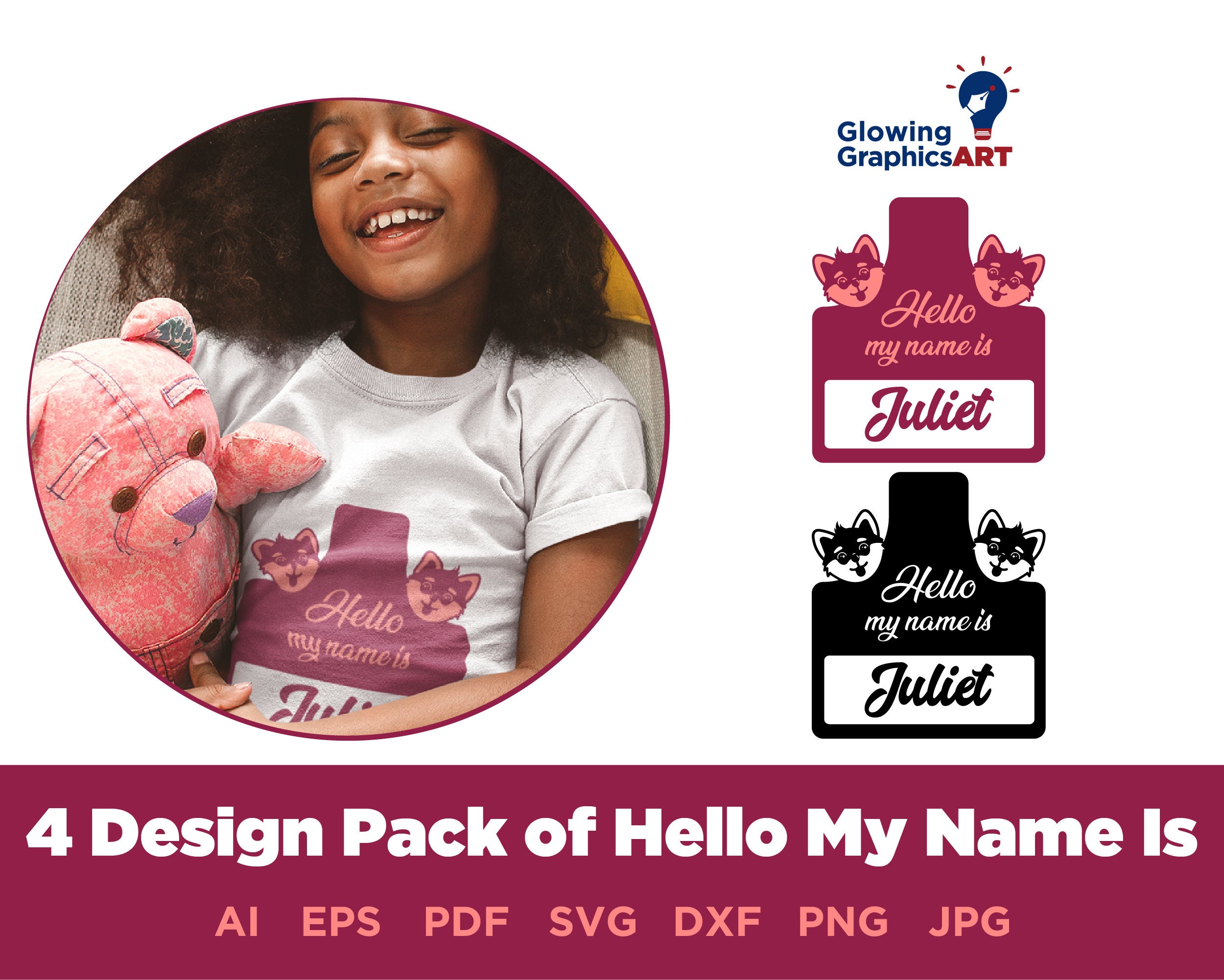 Hello My Name is Svg Name Tag Svg Hello Svg Baby Svg - Etsy