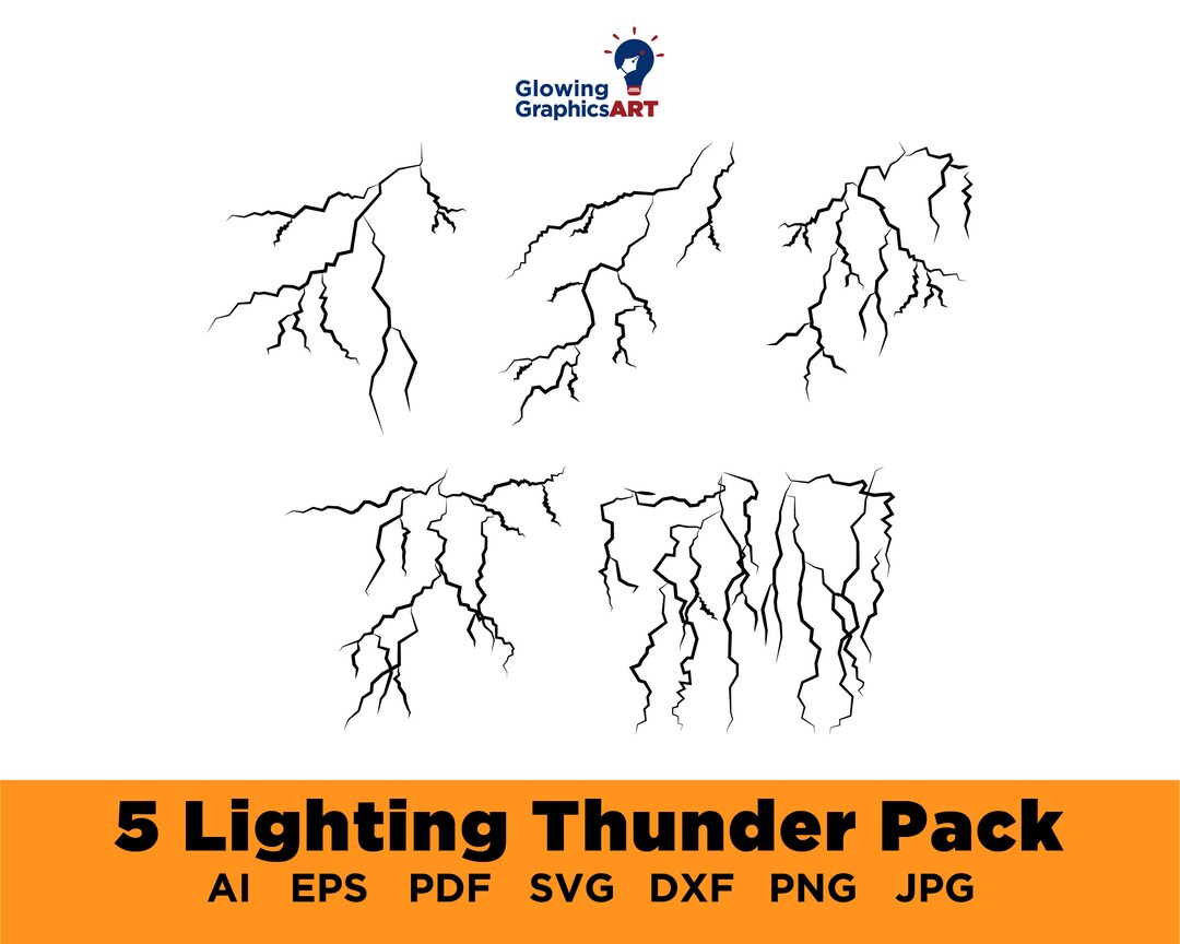 Lightning Strikes , Realistic Lightning Bolts, Lightning Cut File ...