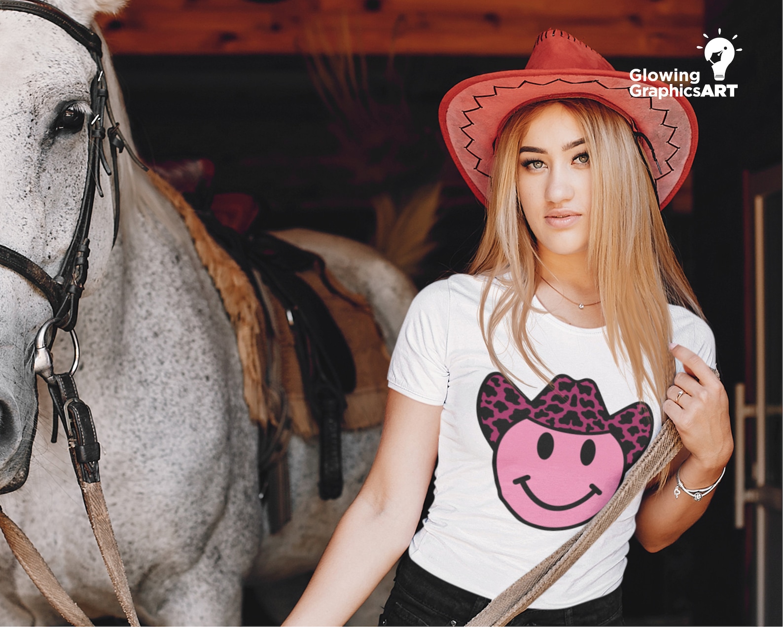 Cowboy Smiley Svg, Smiley Face SVG Smiley Cow Print Hat PNG Svg Dxf Ai ...