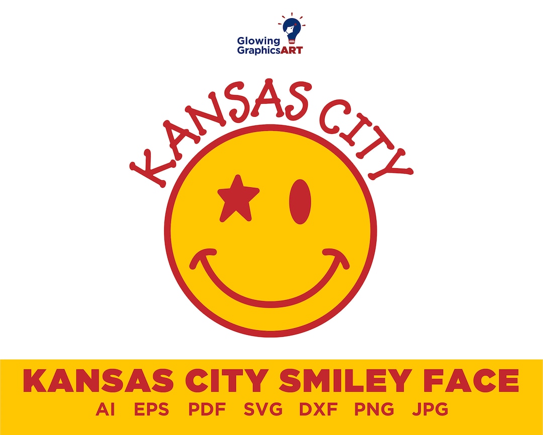 Kansas City Smiley Face Svg, Kansas City Mascot Svg, Kansas City ...
