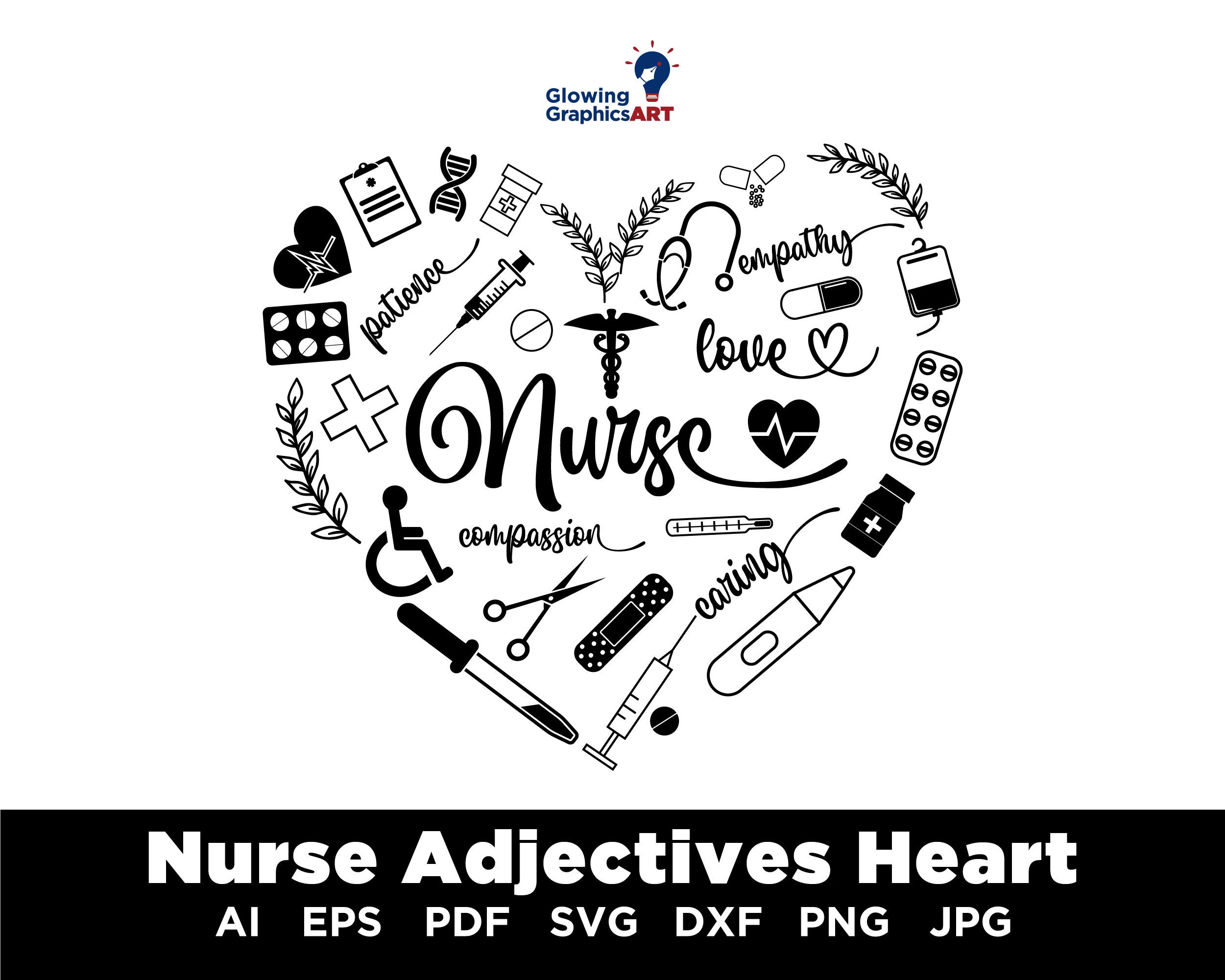 Nurse Svg, Nurse Adjectives, Nurse Icon Svg, Nurse Clipart, Nurse Heart ...