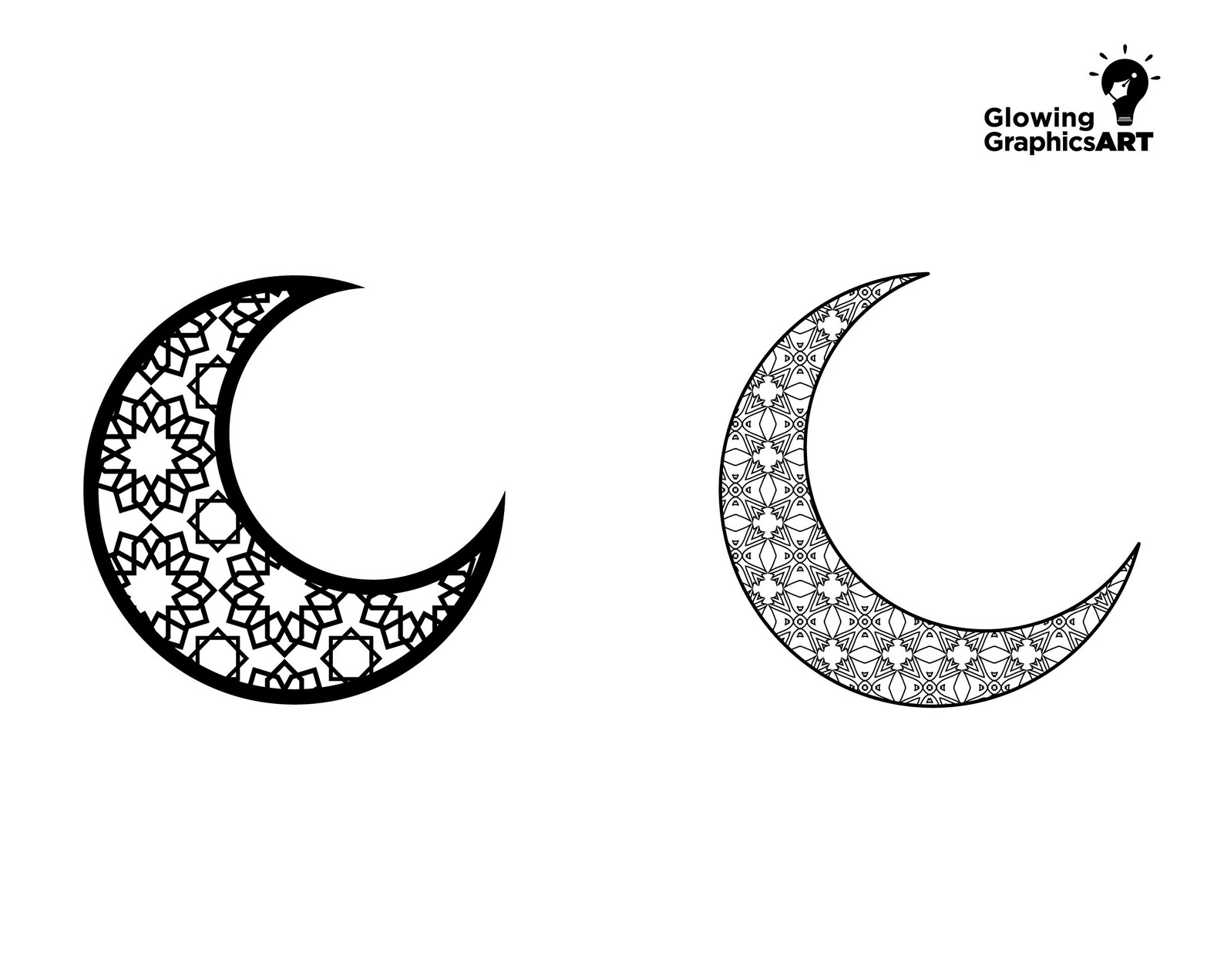 Islamische SVG Bundle, Masjid/Moschee, Ramadan/Eid, Mond Muster ...