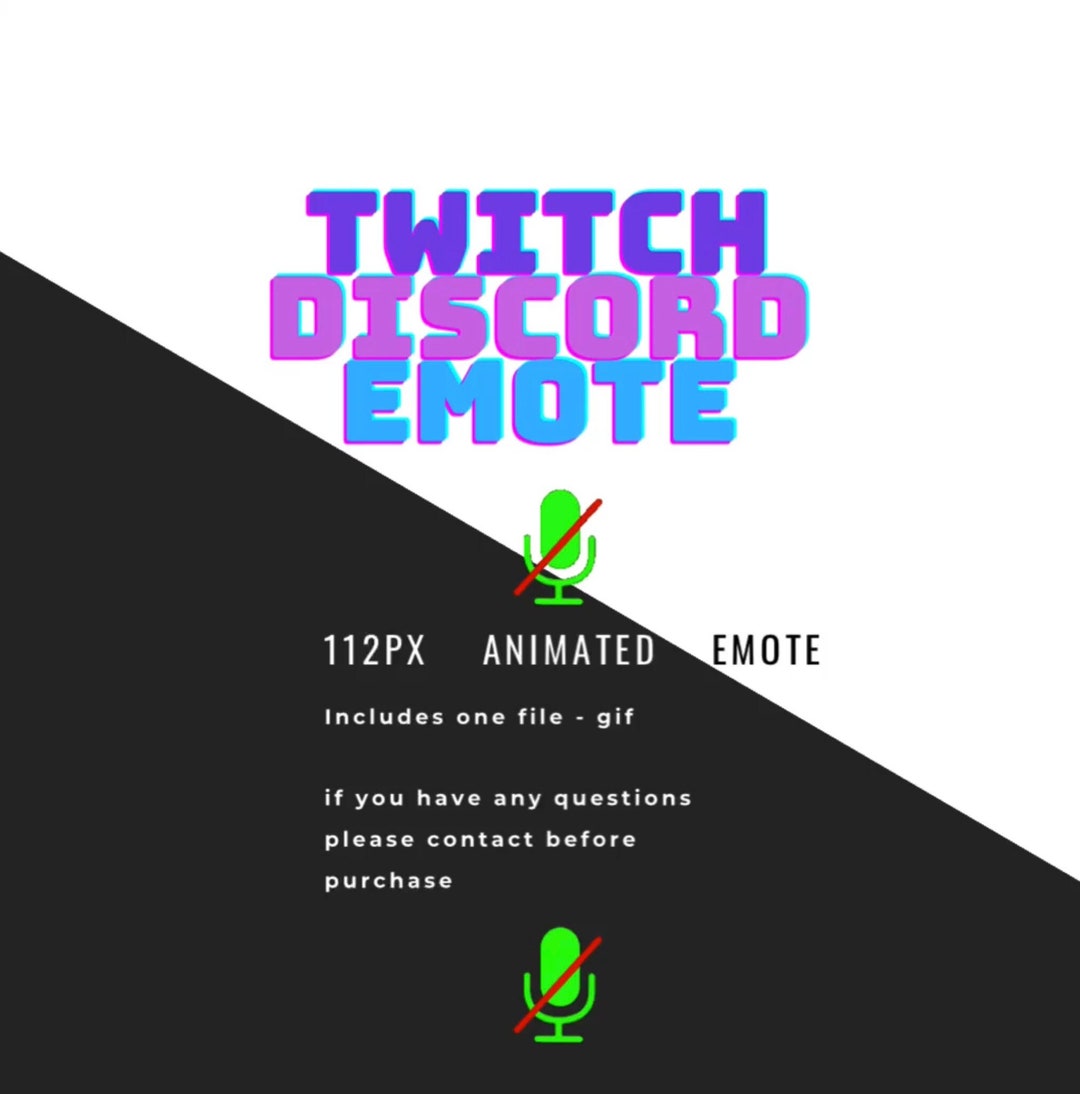 Muted Mic Emoji Animated Twitch/discord Emote - Etsy