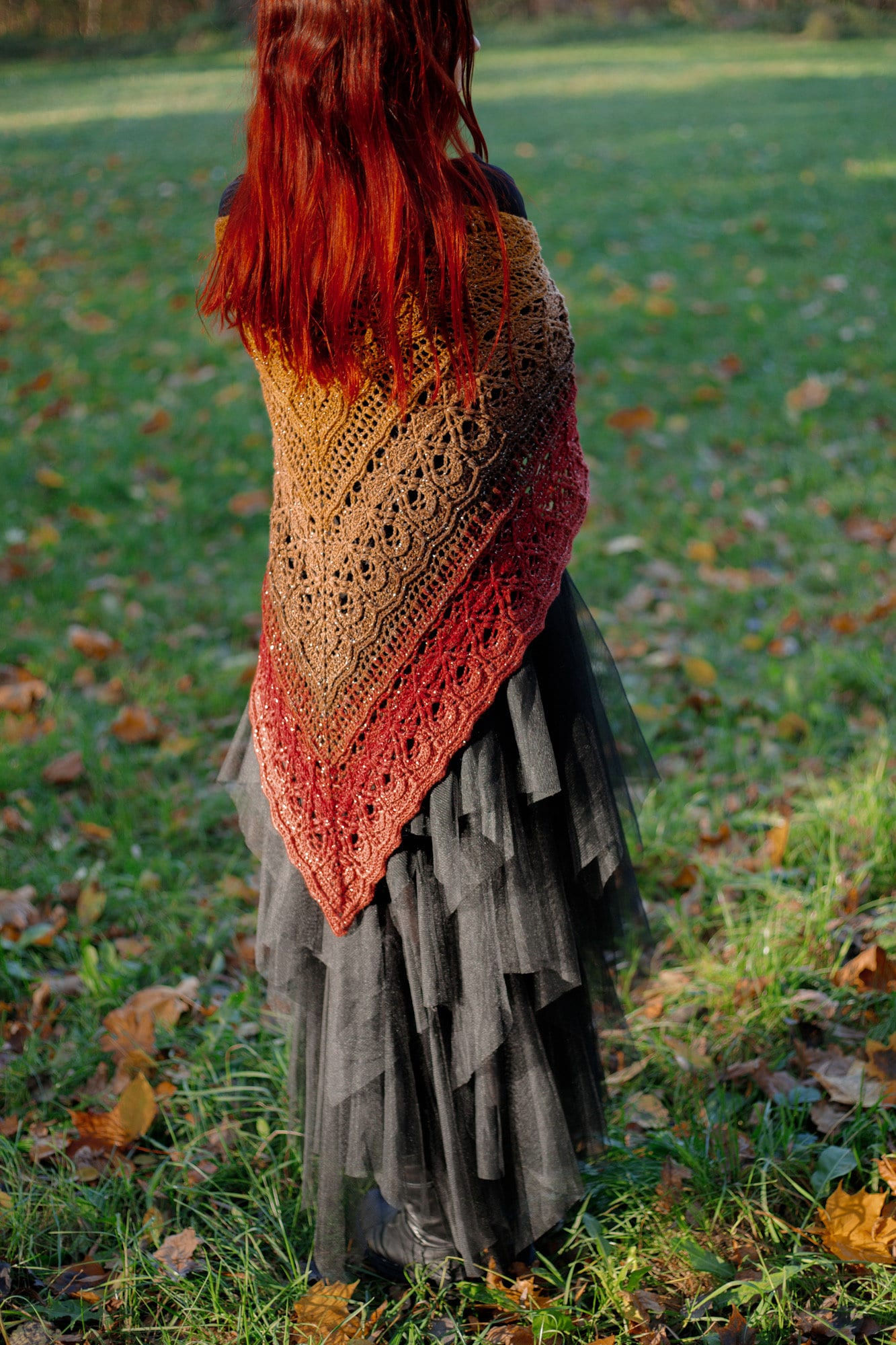 Handmade Crochet Shawl, Boho Shawl, Goth Fashion, Handmade Gift ...