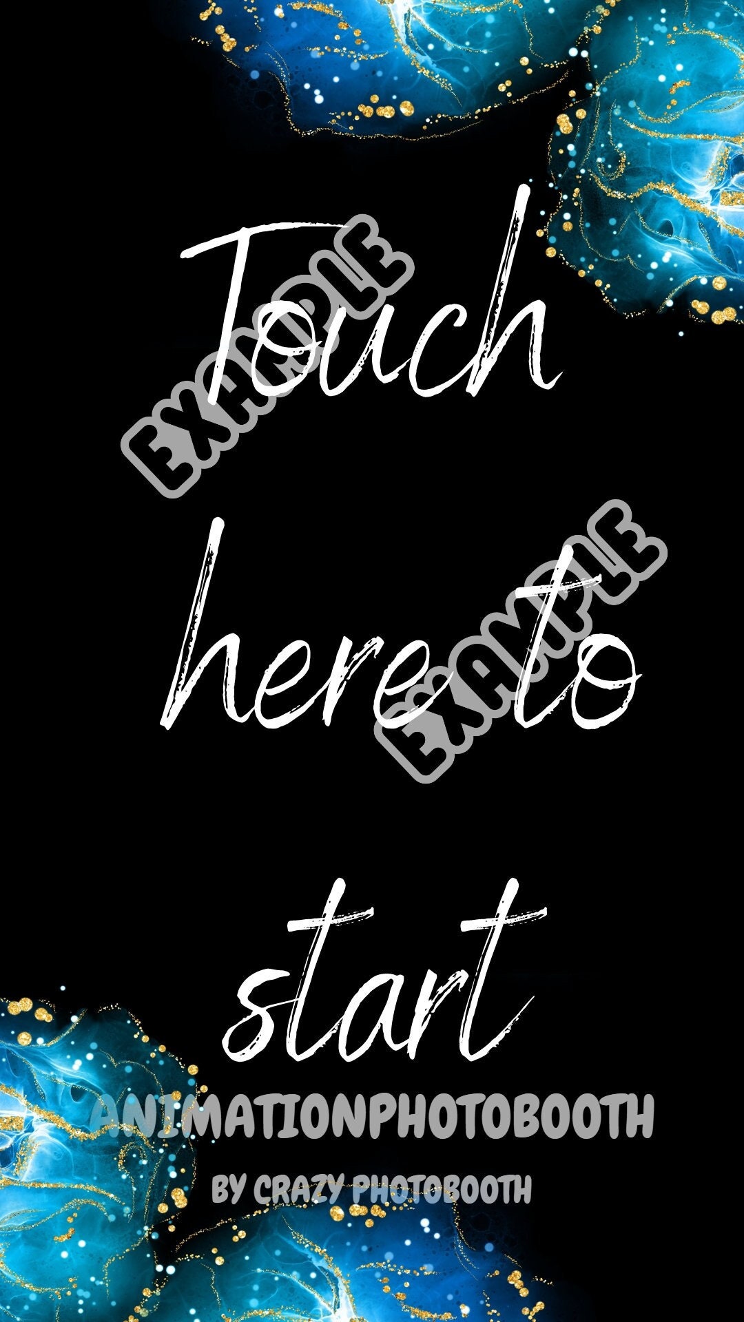 Touch to Start Blue and Gold - Etsy