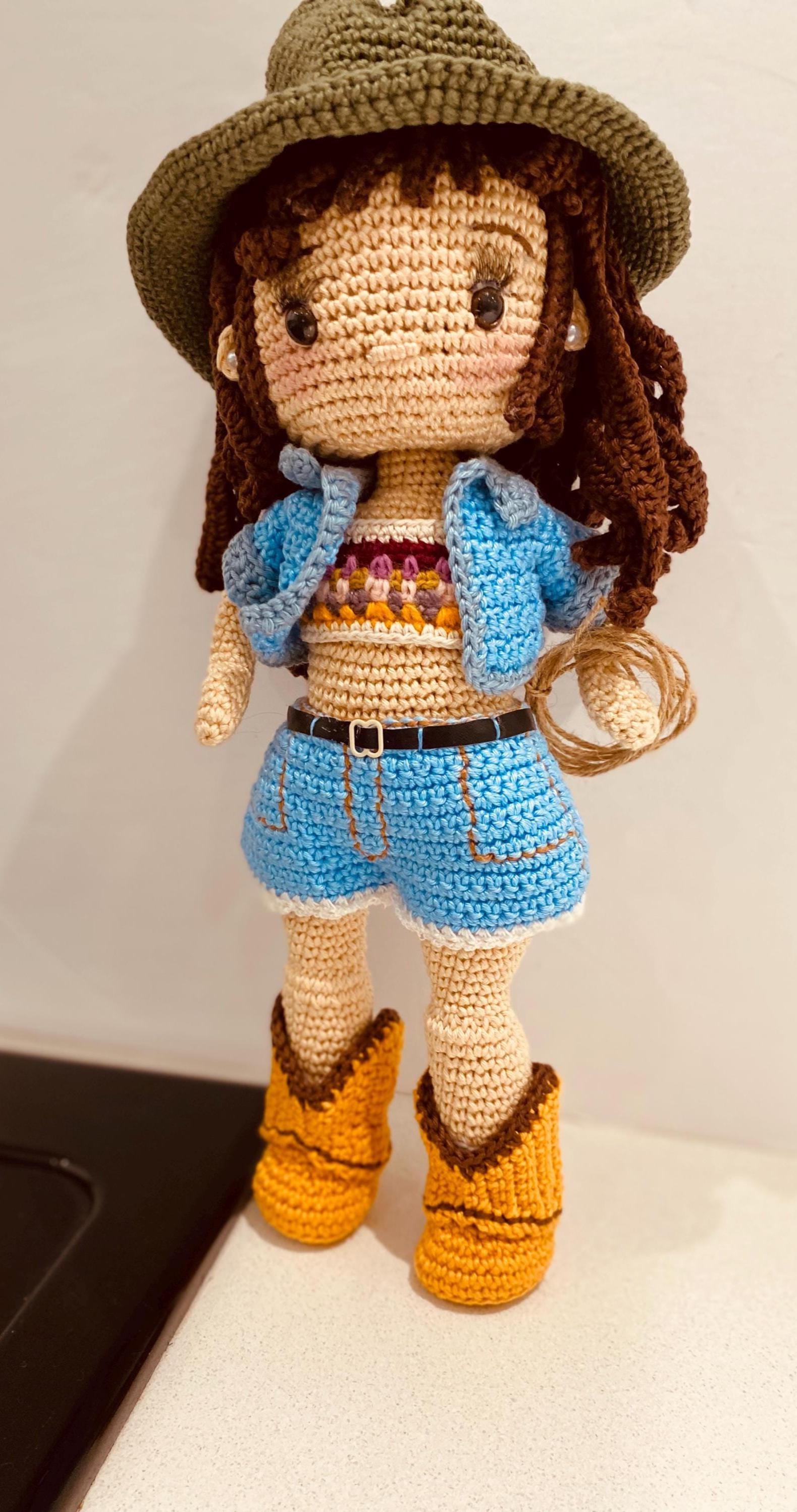 Handmade Crochet Amigurumi Doll: Charlotte "la Vaquera" Organic Toy (13 ...