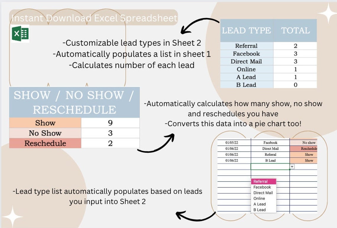 Appointment Tracker Spreadsheet Track Appointments With Clients ...