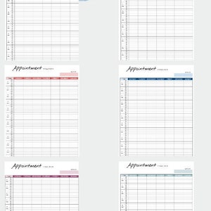 Appointment Tracker Scheduling Spreadsheet 15 Minute Blocks Google Sheets Printable Pdfs - Etsy