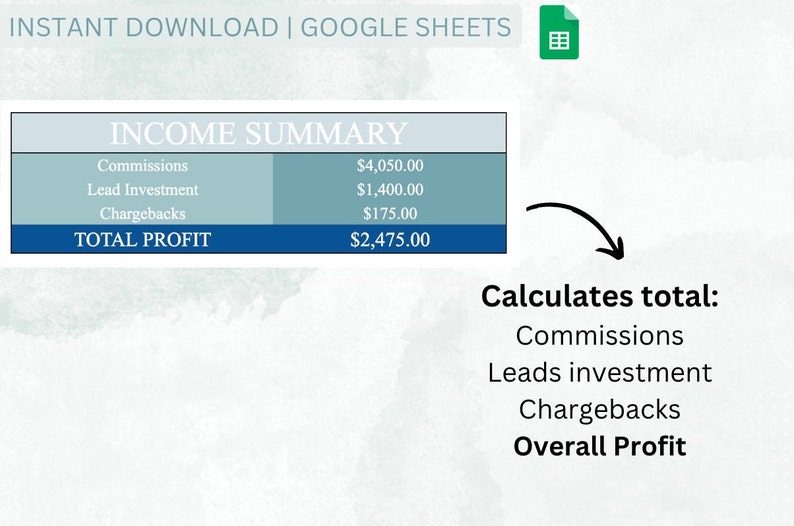 Sales Tracker for Insurance Agents Track Commission and Expenses Track ...