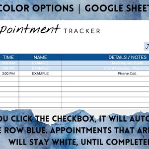 Appointment Tracker Spreadsheet Tracking Appointments Google Sheets ...