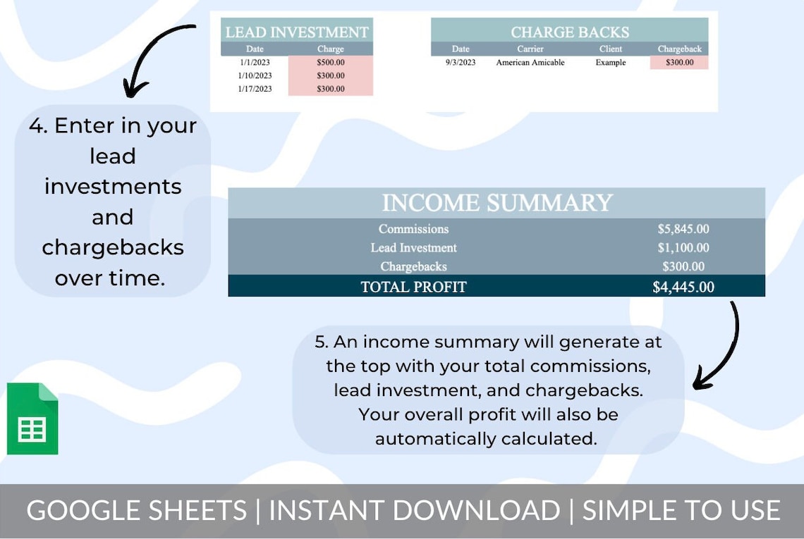 Insurance Agent Application Tracker Commission Tracker Google Sheets ...