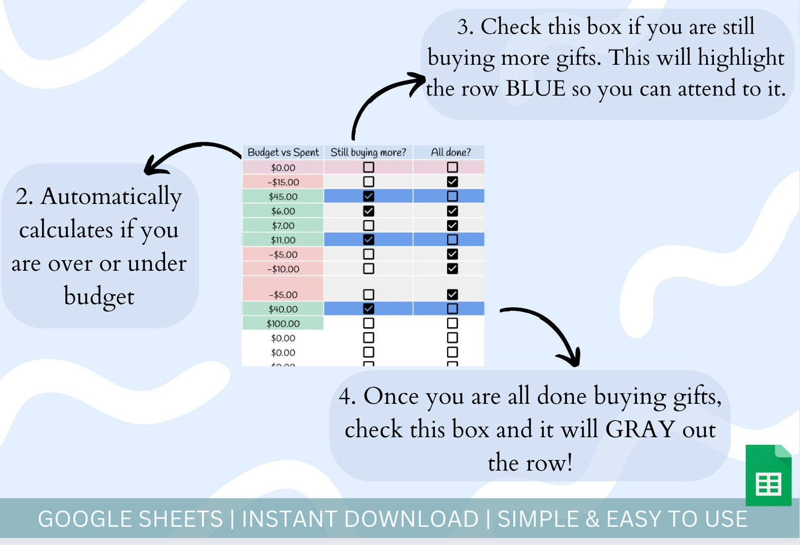 Birthday and Holiday Gift Planner Gift Tracker and Budget Tracker for ...
