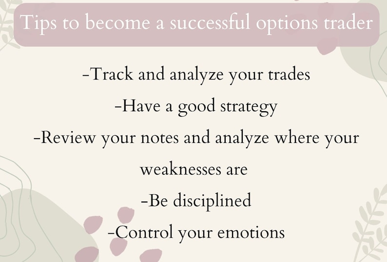 Options Trade Tracker Pro: the Ultimate Options Trading Journal and Spreadsheet Excel for ...