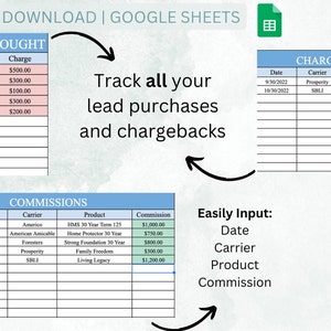 Sales Tracker for Insurance Agents Track Commission and Expenses Track ...