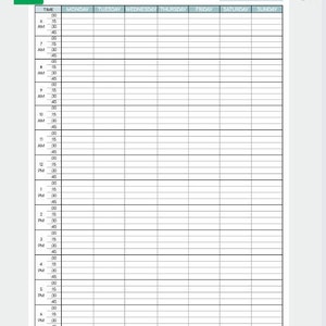 Appointment Tracker Scheduling Spreadsheet 15 Minute Blocks Google ...