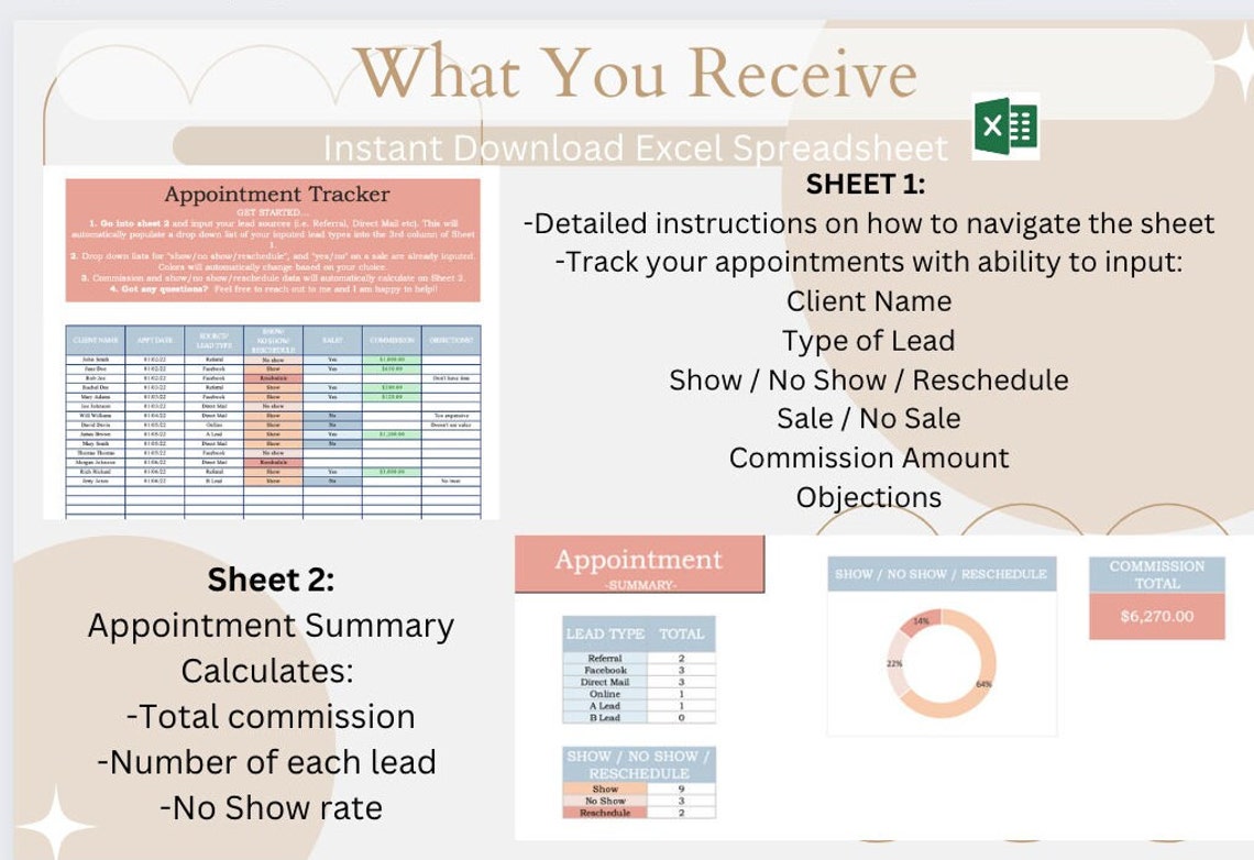 Appointment Tracker Spreadsheet Track Appointments With Clients ...