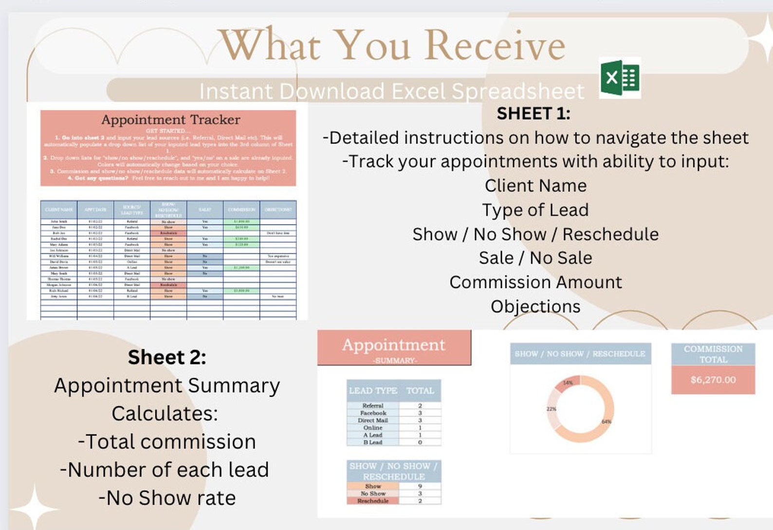 Appointment Tracker Spreadsheet Track Appointments With Clients ...