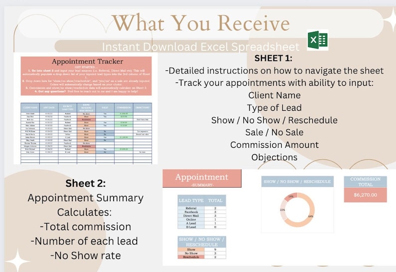 Appointment Tracker Spreadsheet Track Appointments With Clients ...