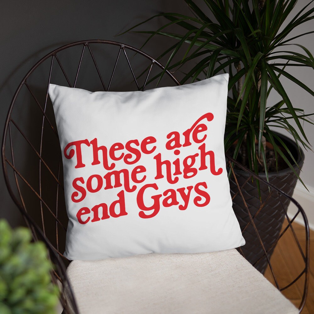 These Are Some High End Gays Lotus White Basic Pillow - Etsy