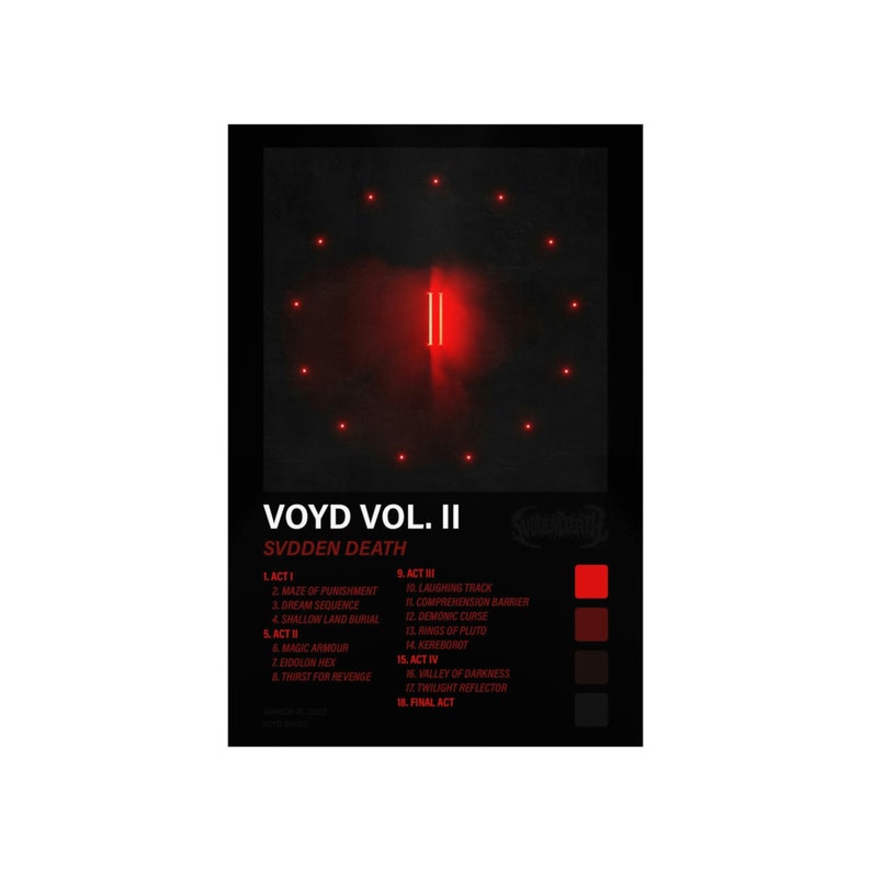 SVDDEN DEATH - VOYD Vol. 2 (album Poster) - Etsy