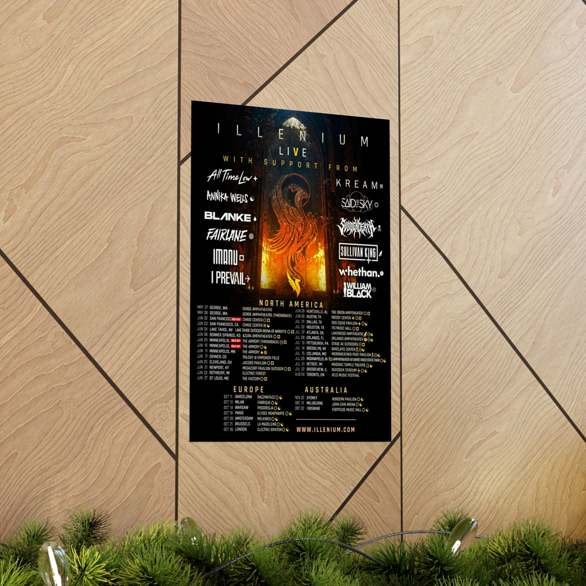 ILLENIUM Live 2023 tour Dates Poster - Etsy