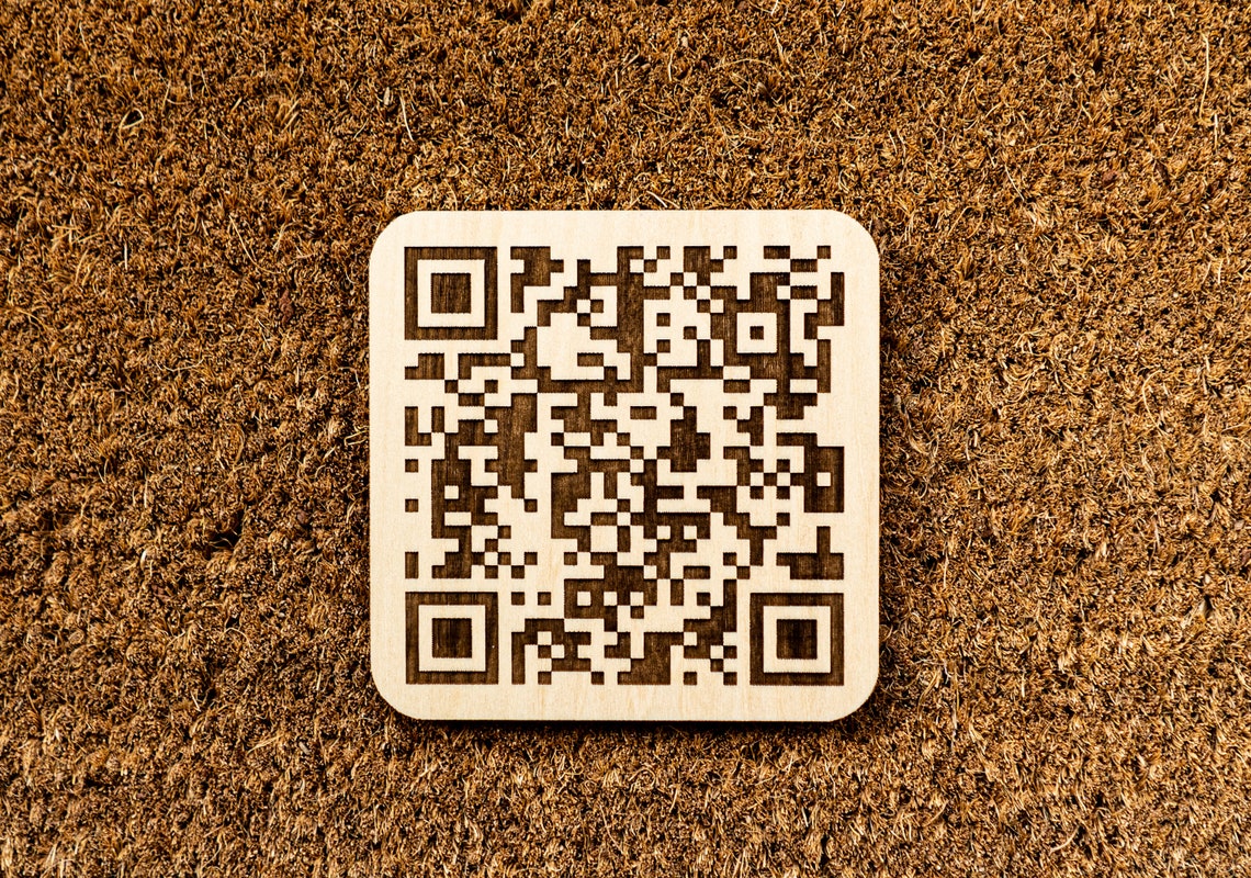 Custom QR Code Wood Qr Code Menu Qr Code Custom Made Qr - Etsy
