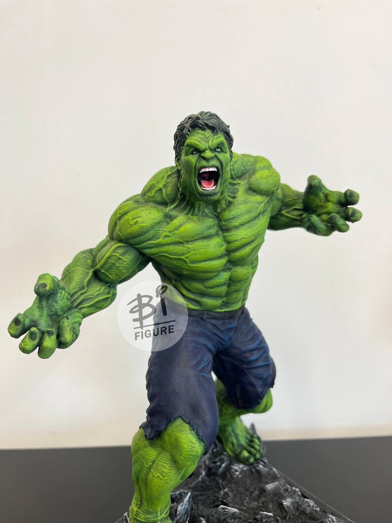 Hulk MARVEL , 3D Print Figure adjustable Size Resin and Pla Figure ...