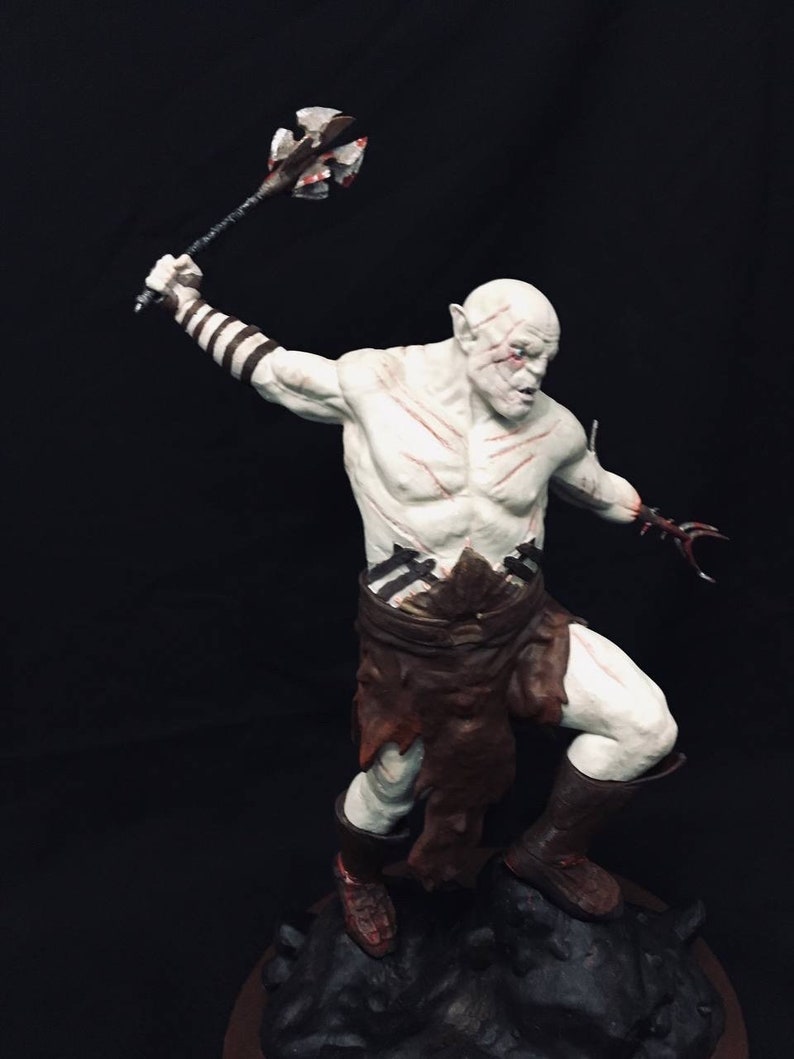 Azog LOTR Lord of the Rings, 3D Print Figure 12 Inches / 30 Cm Dark ...