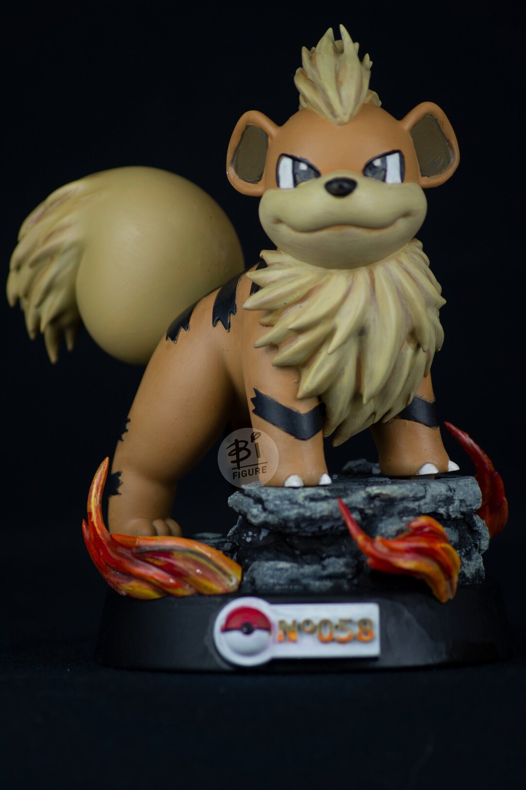 Growlithe Pokemon , 3D Print Figure 5 Inches / 13 Cm Resin Figure ...