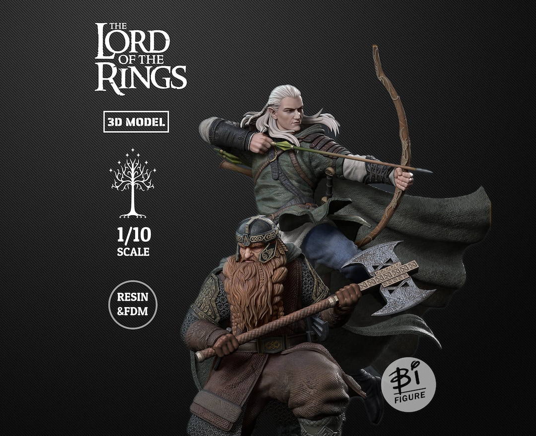 Legolas and Gimli - LOTR | Lord of the Rings | 3D Print Figure (12 ...