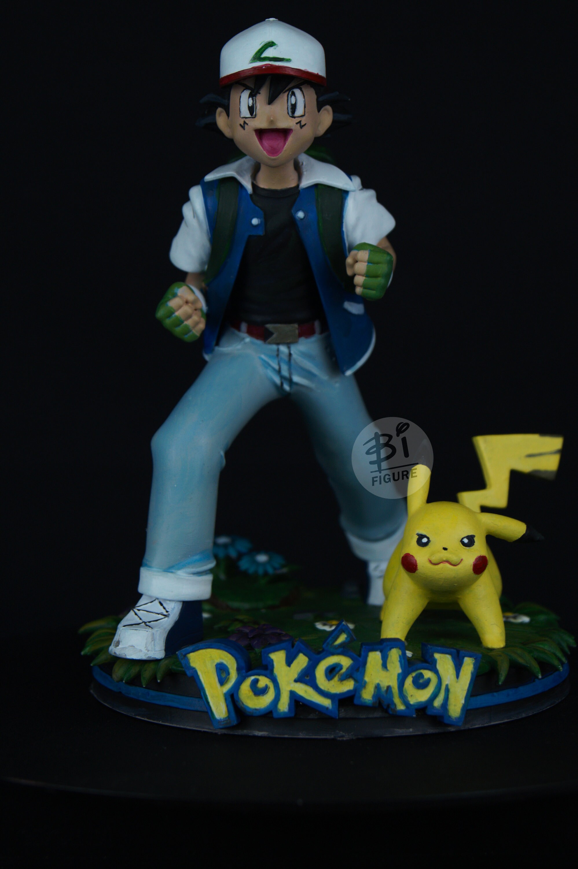 Pokemon Ash and Pikachu , 3D Print Figure 5 Inches / 13 Cm Resin Figure ...