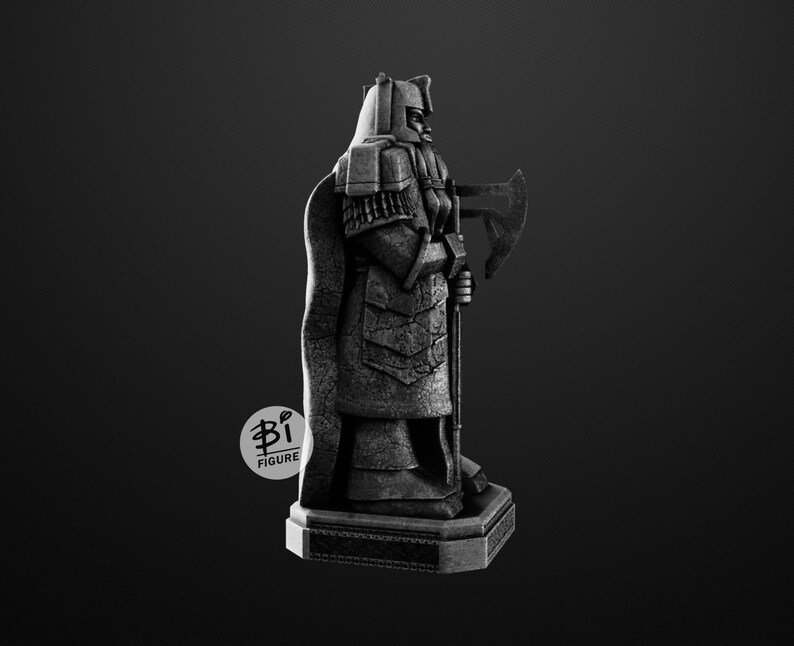 Erebor Guard Statue Bookend LOTR Lord of the Rings, 3D Print Figure ...