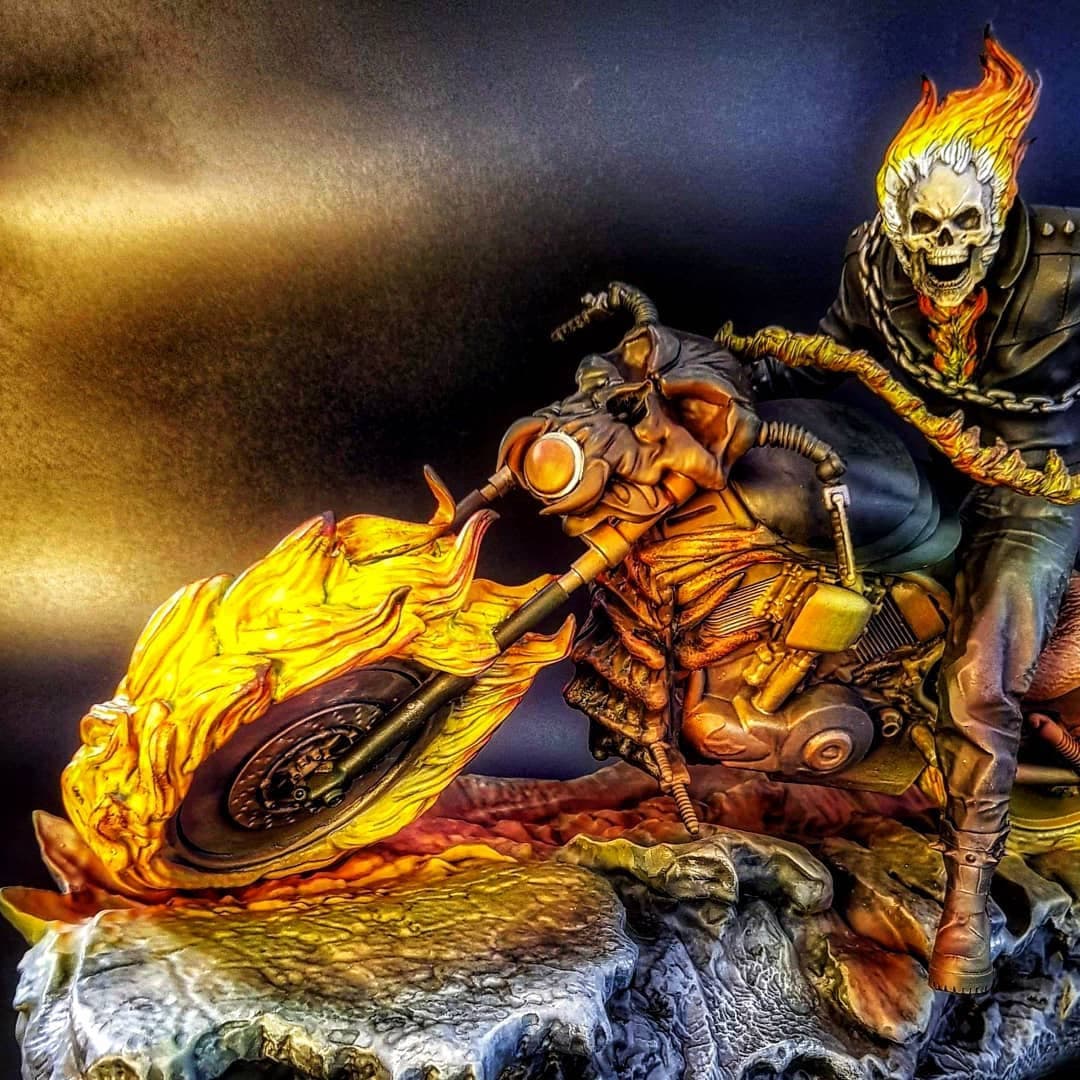Ghost Rider , 3D Print Figure 12 Inches / 30 Cm Resin Figure / Statue ...