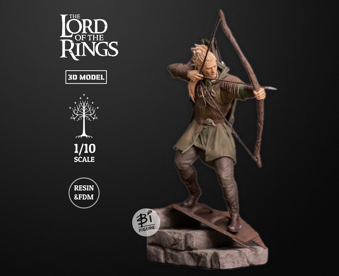 Legolas green Leaf LOTR Lord of the Rings, 3D Print Figure 10 Inches ...
