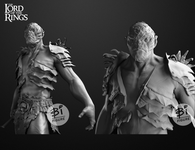 BOLG LOTR Lord of the Rings, 3D Print Figure adjustable Size Azog, Uruk ...
