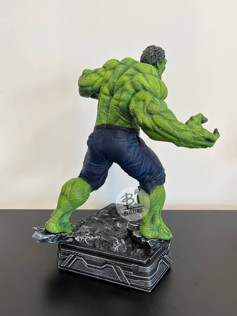 Hulk MARVEL , 3D Print Figure adjustable Size Resin and Pla Figure ...