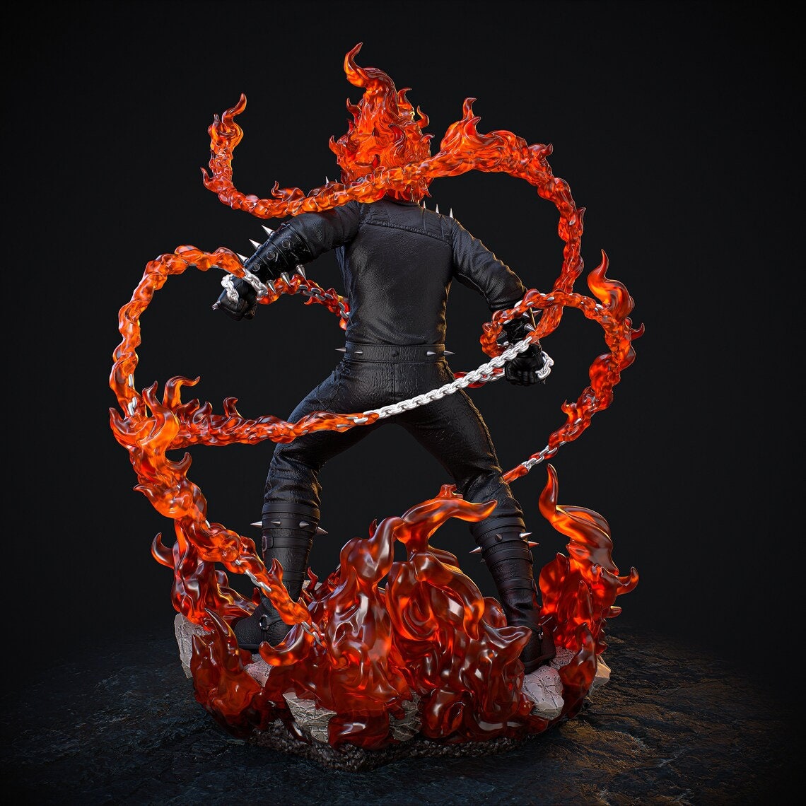 Ghost Rider , 3D Print Figure (12" Inches / 30 Cm) | Resin Figure ...